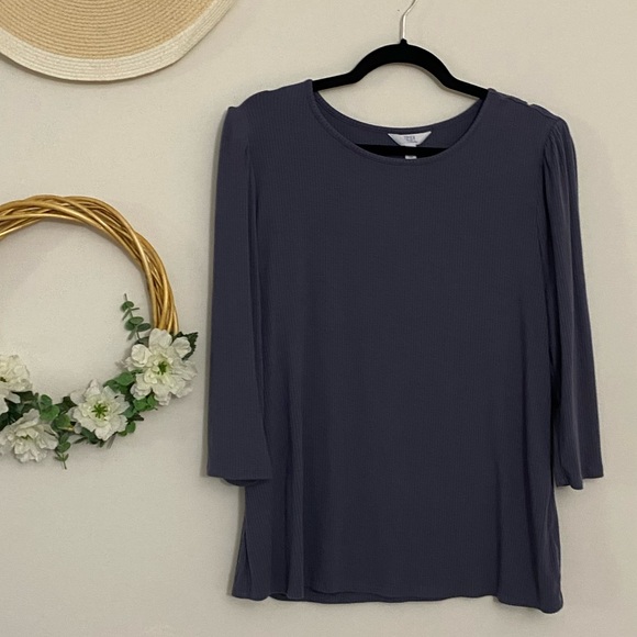 Time and Tru | Tops | Time And Tru Blue Gray Long Sleeve Tee Xl | Poshmark